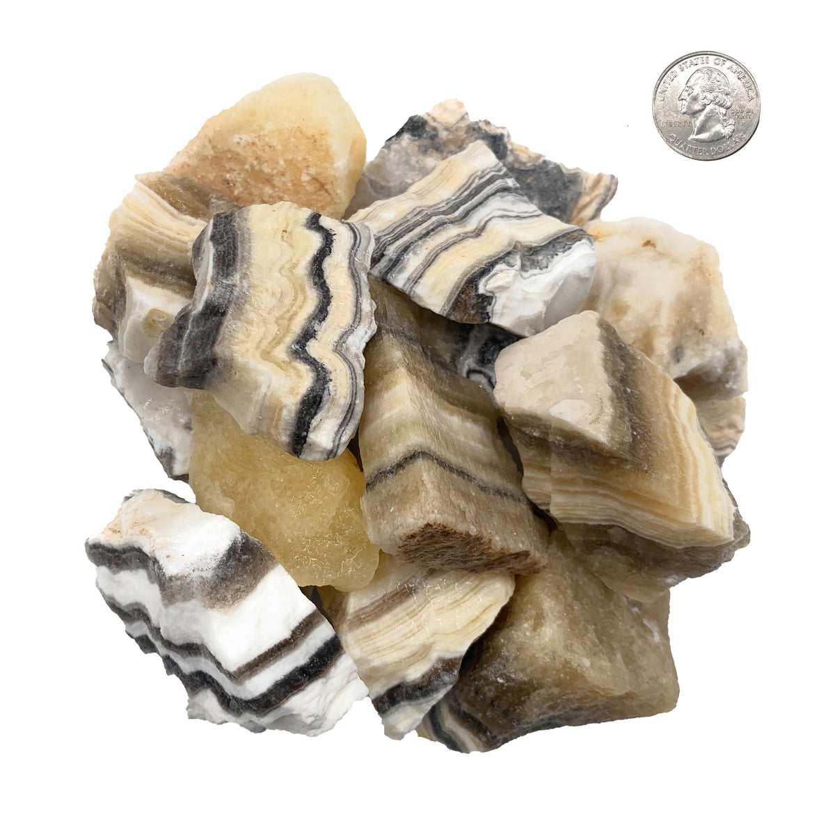 Natural Rough Zebra Calcite from Mexico – Hypnotic Gems